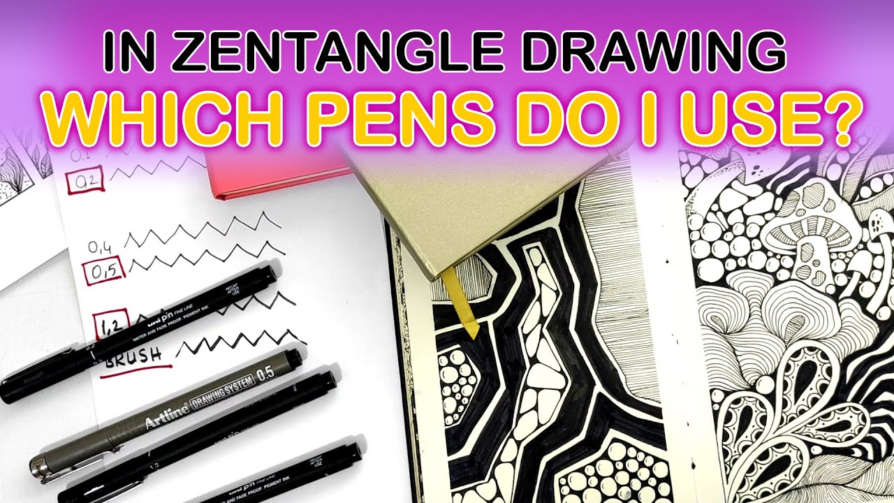 In zentangle drawing which pens do i use ? Which pens are used for ...