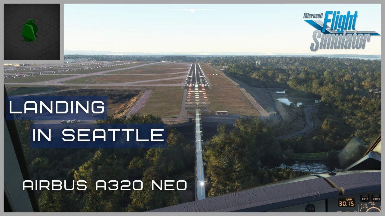 Microsoft Flight Simulator| Landing in Seattle Runway 16R Airbus A320 ...