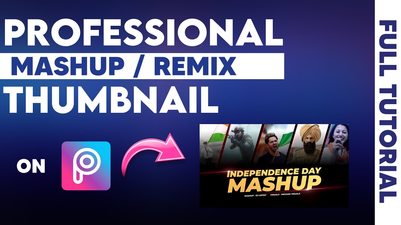 How to make a Mashup Thumbnail using PicsArt | Professional Youtube ...