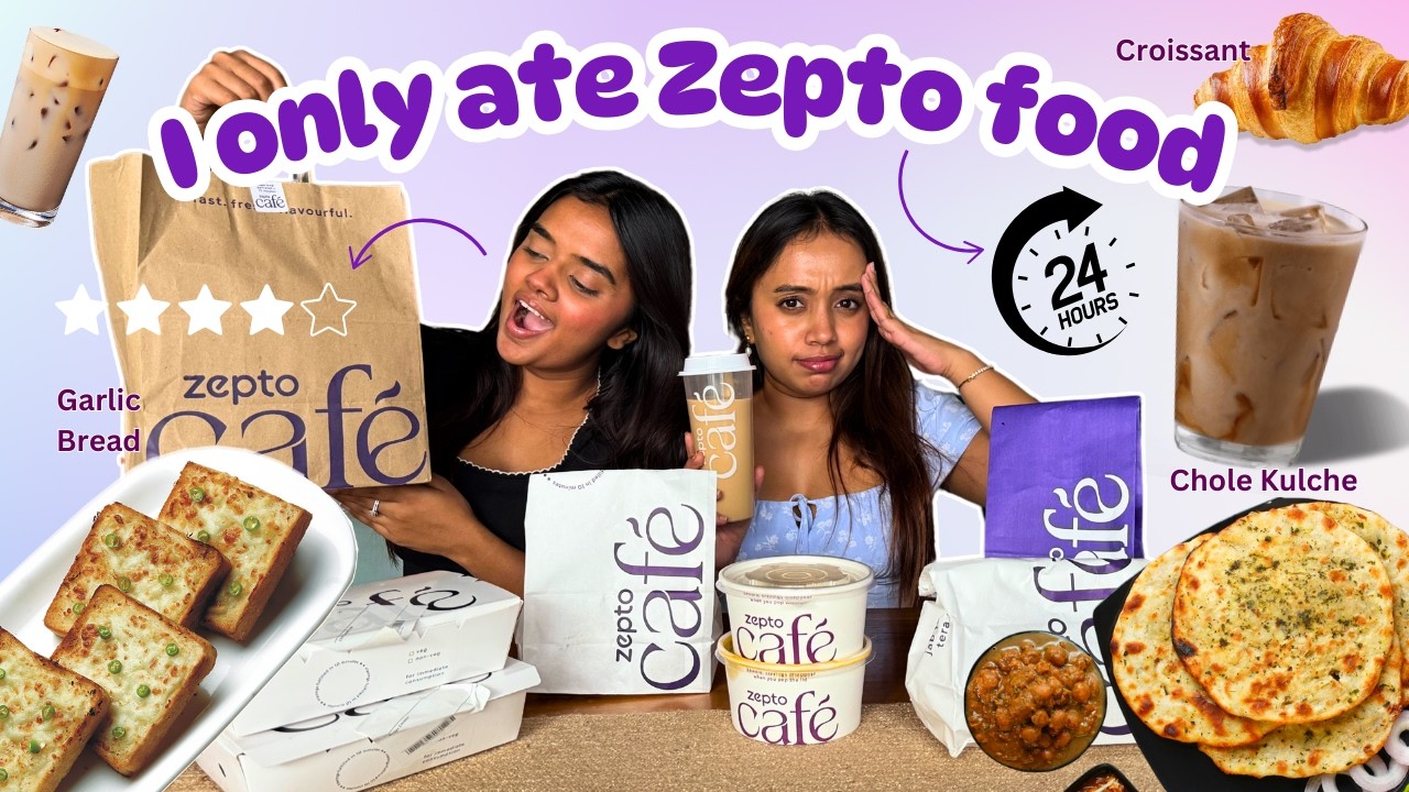 I only ate ZEPTO cafe food for 24 HOURS😱 - YouTube