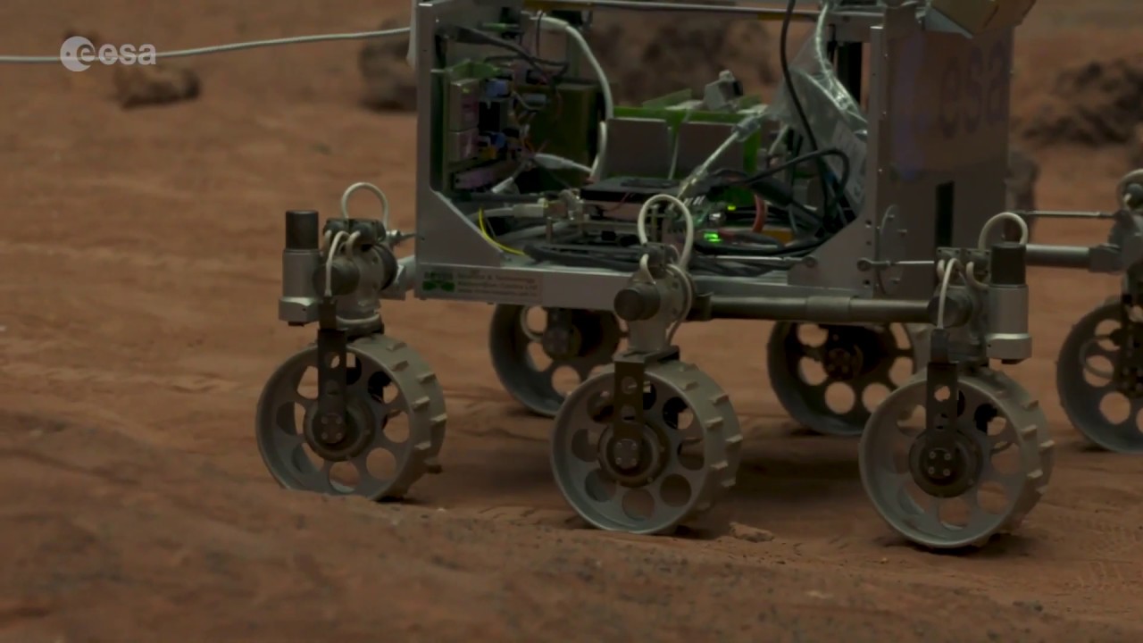 ExoMars rover self driving software test - YouTube