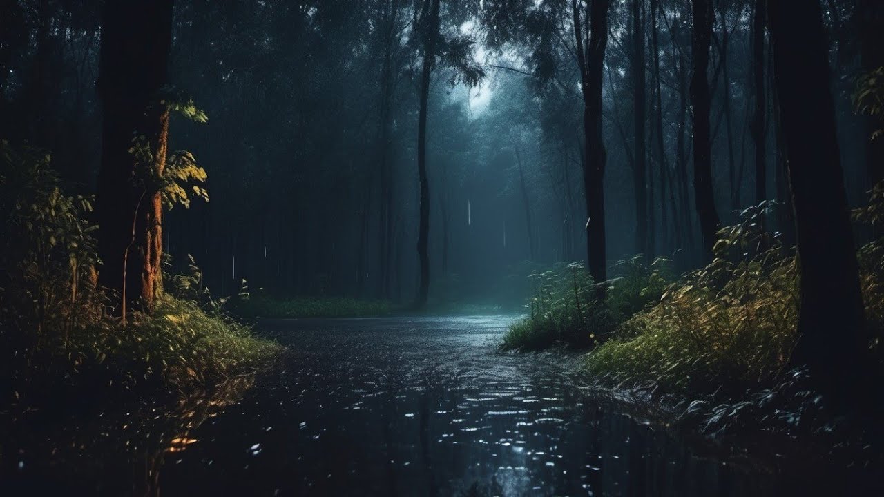 3 Hours of Gentle Night Rain, Rain Sounds for Sleeping - Dark Screen to ...