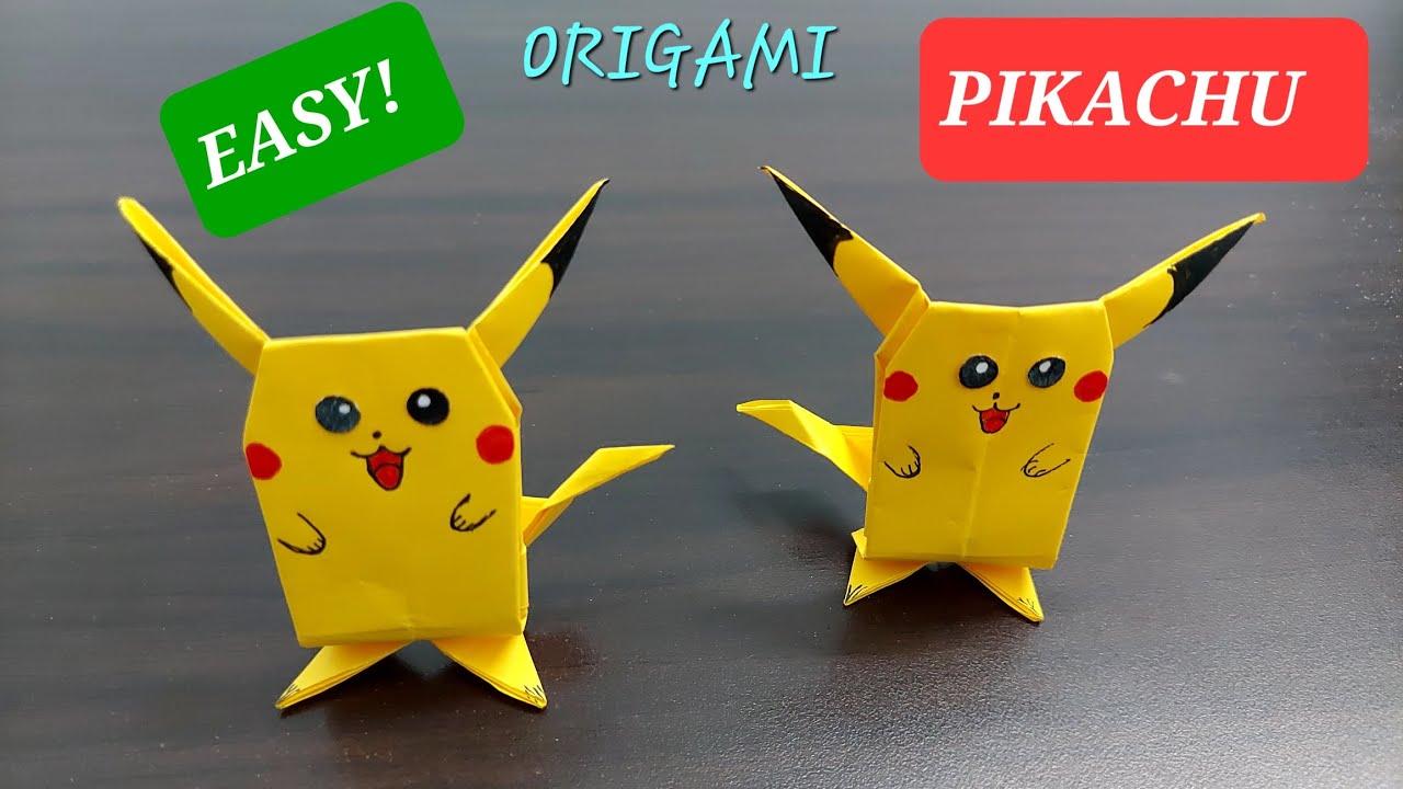 HOW TO MAKE EASY ORIGAMI PIKACHU/PAPER TOY - YouTube