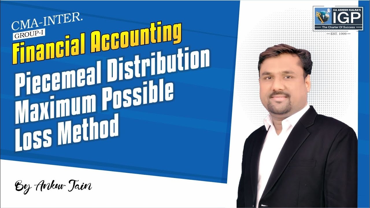 CMA Inter . | Piecemeal distribution maximum possible loss method - YouTube