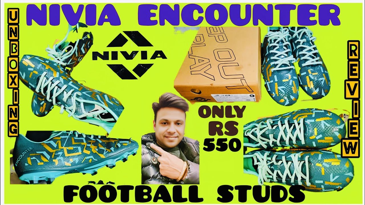 NIVIA ENCOUNTER 10.0 Football Studs Unboxing & Review|Best Football ...