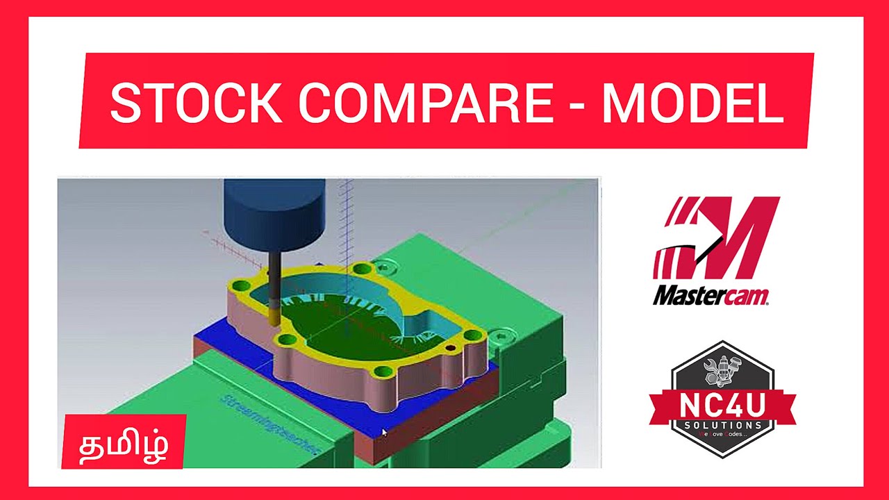 How to Compare Stock using Stock Model in Mastercam-CNC Training ...
