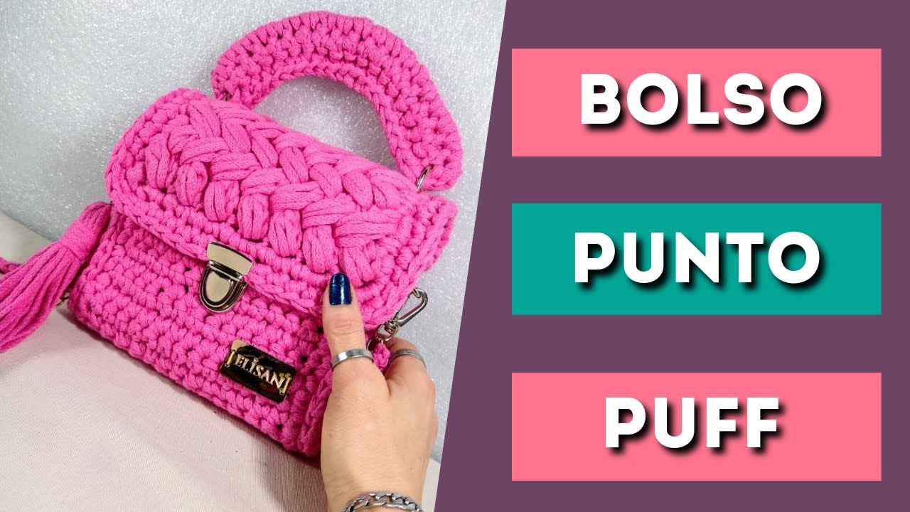 No podrás creer, lo fácil que es!!!Bolso a crochet, punto puff. Paso a ...