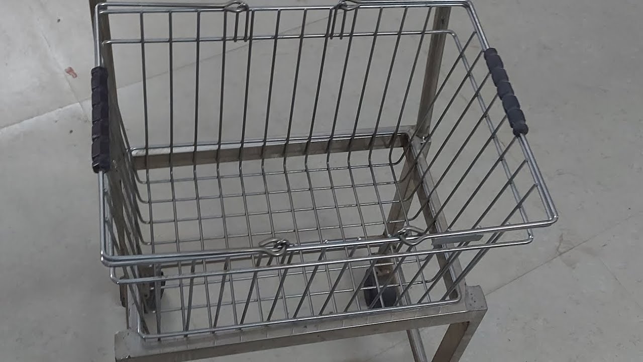 trolley for stores | grocery basket | basket trolley with tyres for ...