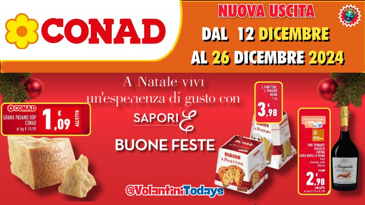 Volantino Conad dal 12 al 26 dicembre 2024 🎄SAPORE DI NATALE ! 🟩⬜️🟥 # ...