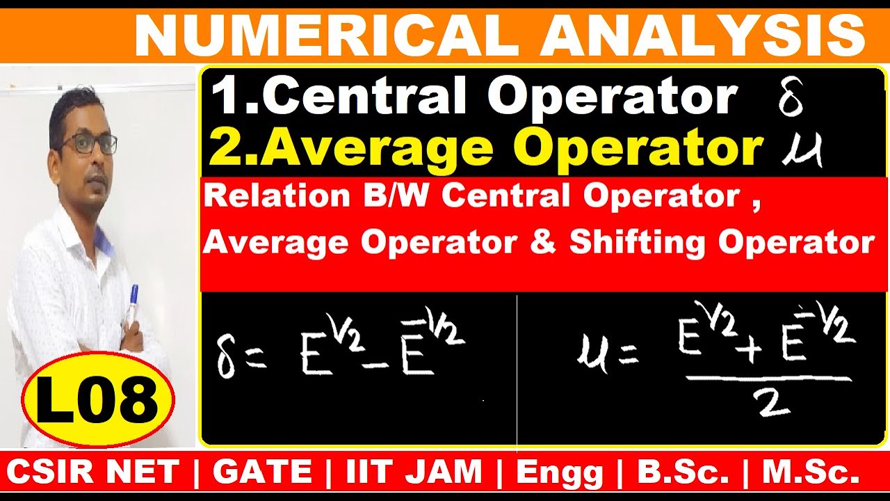 #08 The Central Difference operator in Hindi | The Average Difference ...