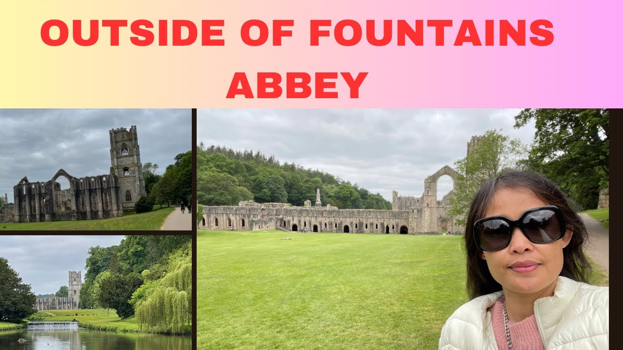 Outside of the ruins of Fountains Abbey in Ripon England UK # ...