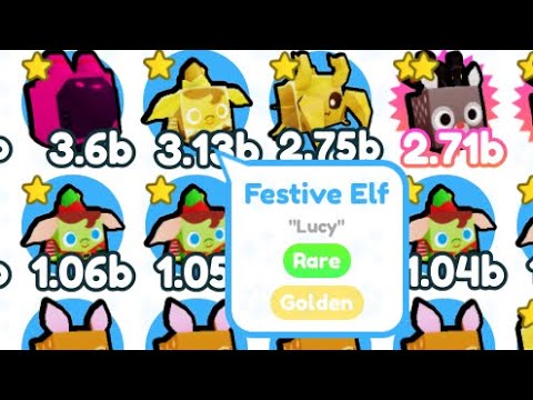 GOLDEN FESTIVE ELF | PET SIMULATOR X | ROBLOX | BEASTLYENDING - YouTube