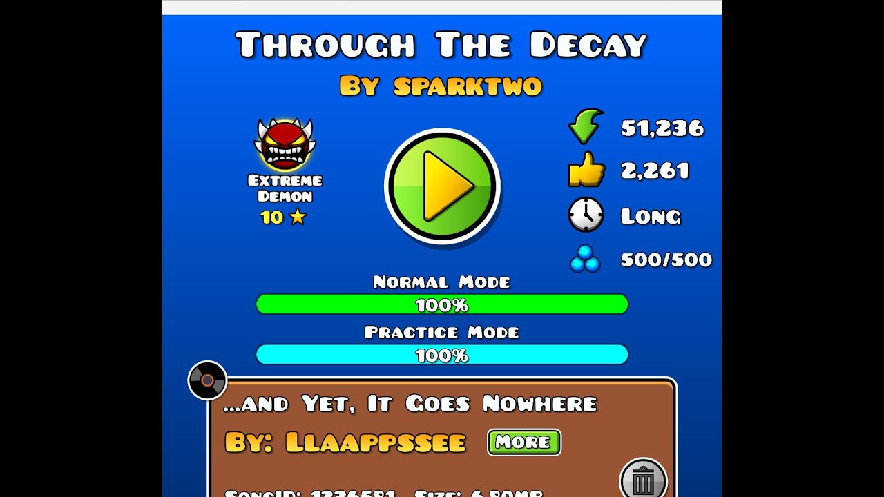 ''THROUGH THE DECAY'' 100% [EXTREME DEMON] (Geometry Dash) - YouTube