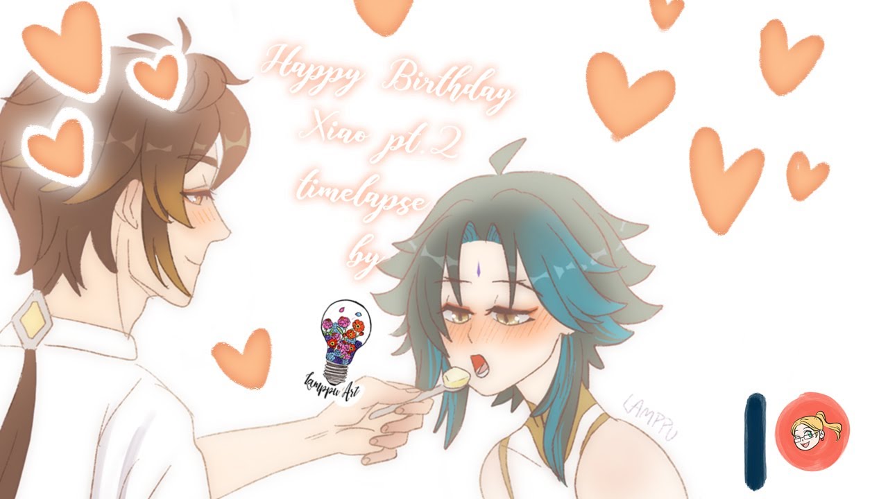 GENSHIN IMPACT Happy Birthday Xiao pt2 Zhongxiao timelapse - YouTube