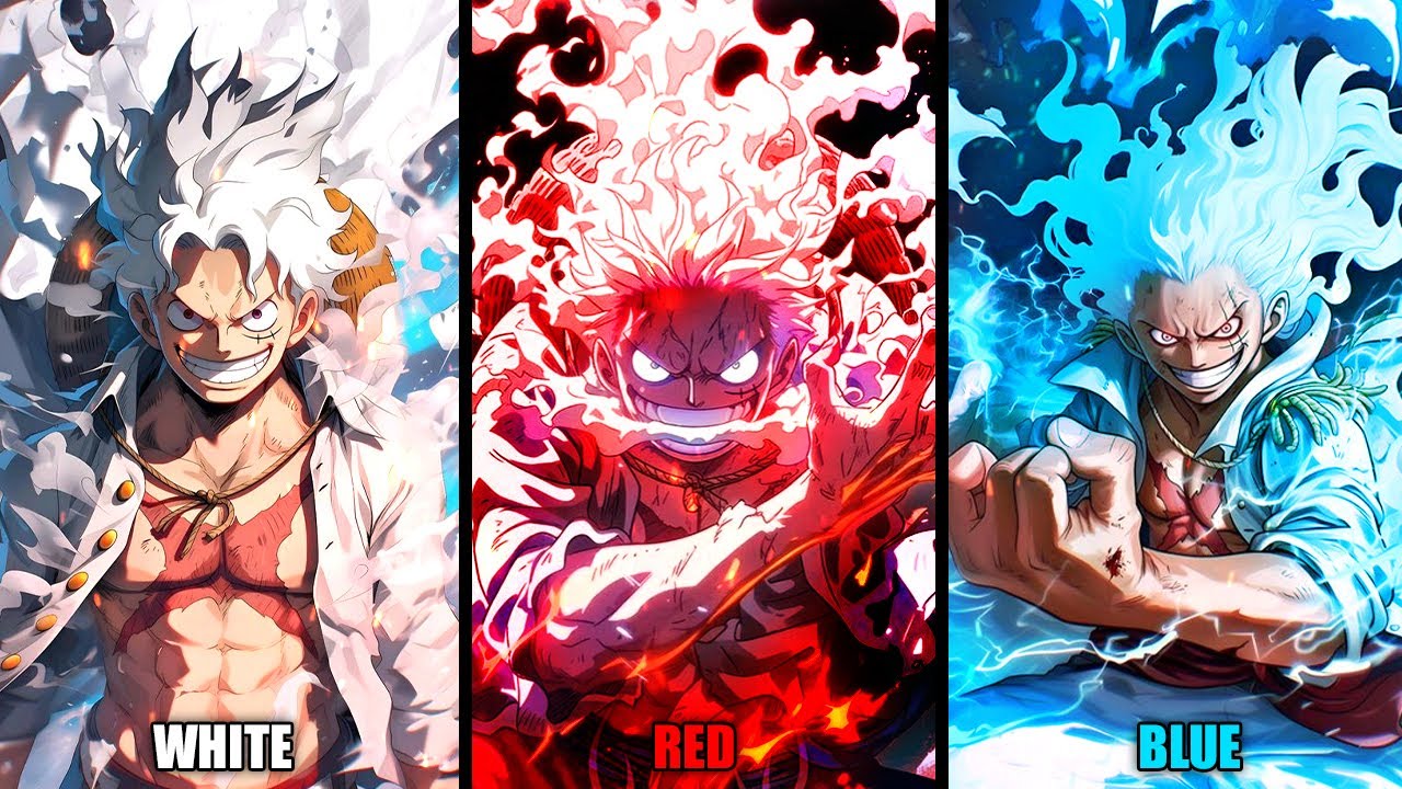 Luffy White, Red & Blue? TẤT CẢ DẠNG GEAR 5 của Luffy? - One Piece ...