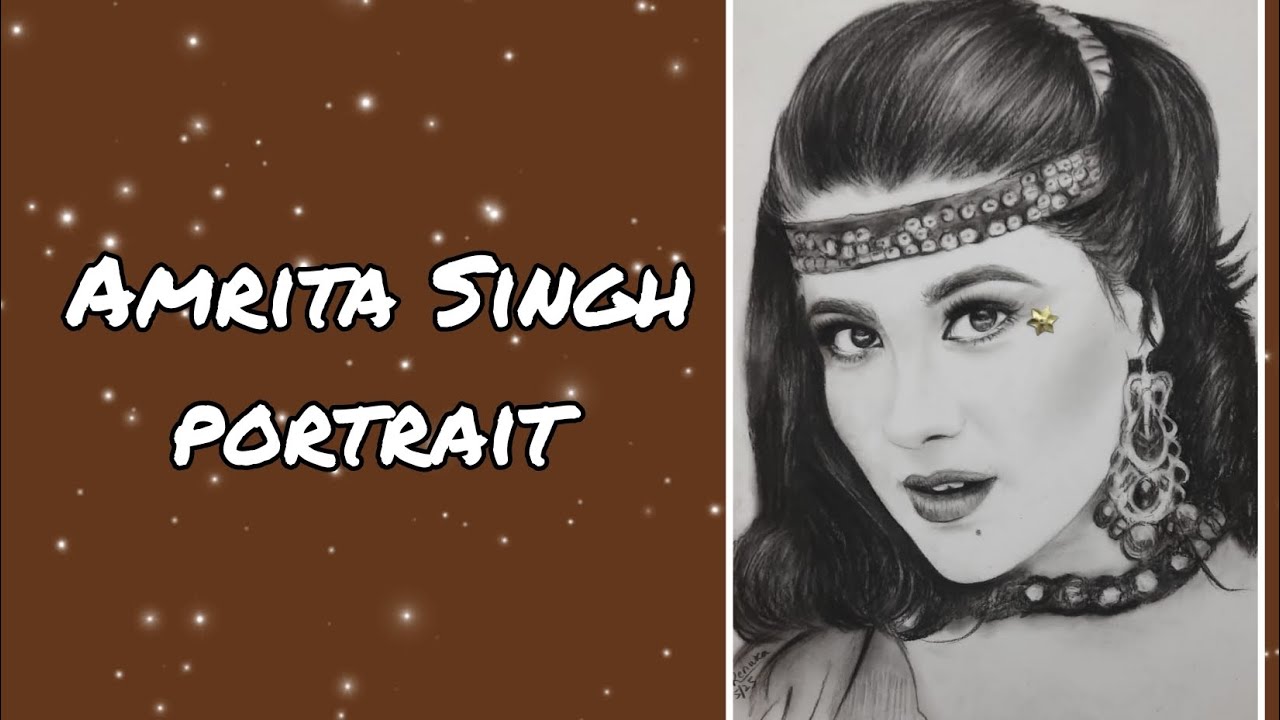 Amrita Singh portrait | Renuka Art Galore 🎨 | - YouTube