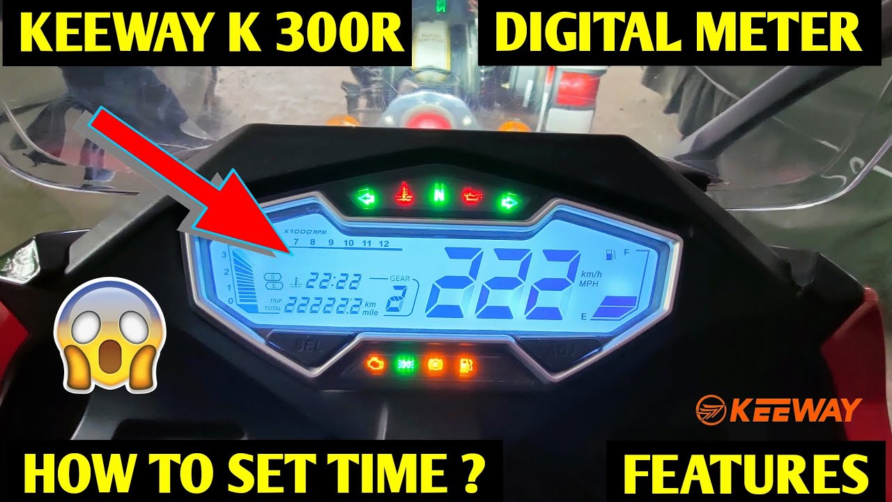 How to Set Time in 2023 KEEWAY K300 R / K300 N Digital Meter ...
