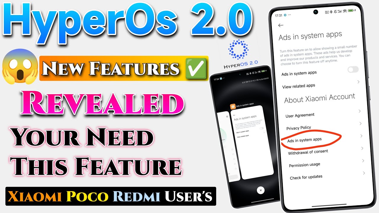 😱OMG HyperOs 2.0 turn off System ads Best Feature revealed Xiaomi Redmi ...
