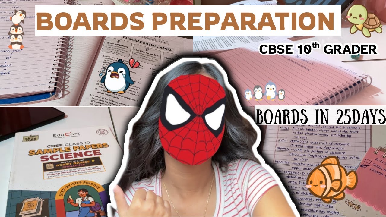 BOARDS PREPARATION |🥲BOARDS IN 25DAYS😱|CBSE 10TH GRADER🙌 - YouTube