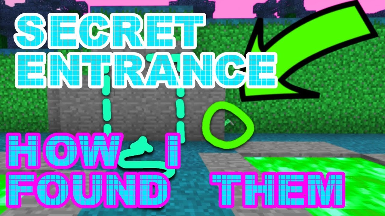 Minecraft Secret Entrance How I found them ,how to game - YouTube