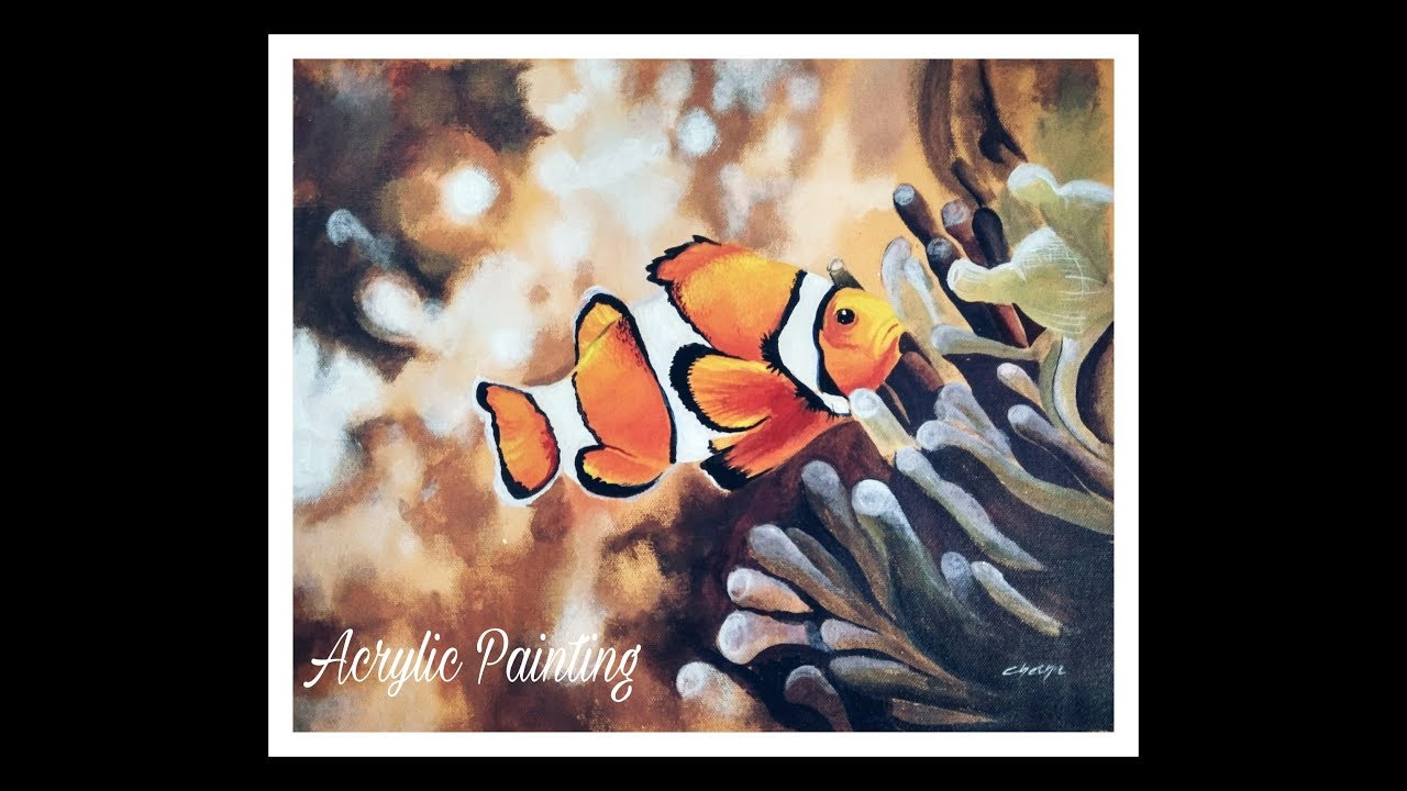 Painting a Fish | Nemo | Acrylic Painting | Time Lapse - YouTube