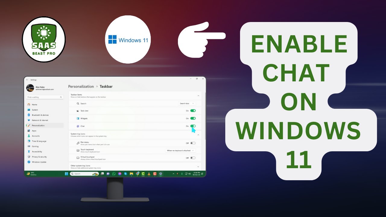 How to Enable Chat On Windows 11 - YouTube