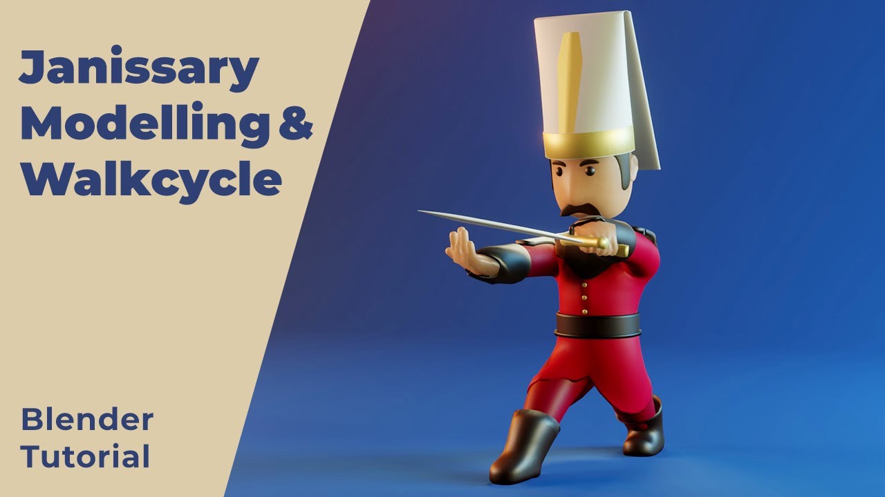 Ottoman Janissary modelling & walkcycle timelapse tutorial | Blender ...