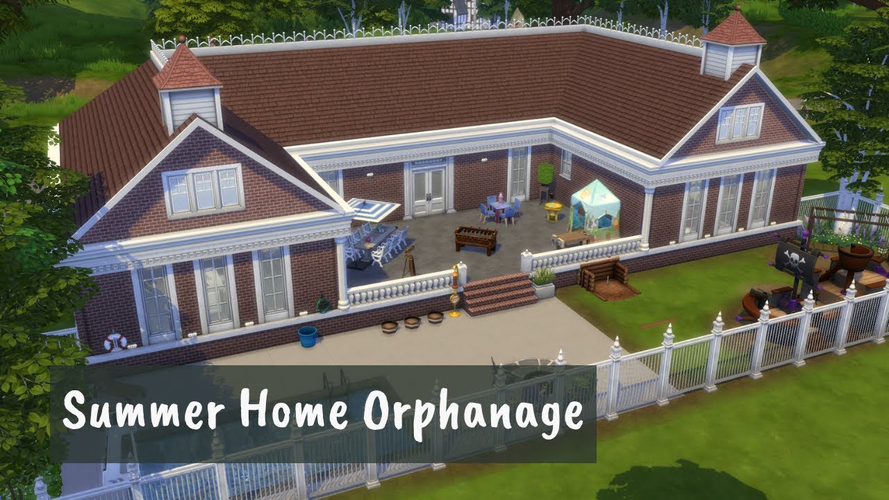 Summer Home Orphanage | The Sims 4 | Speed Build - YouTube