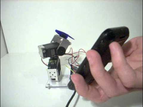 Little example for Amarino (Arduino+ Android + Servo turret) - YouTube