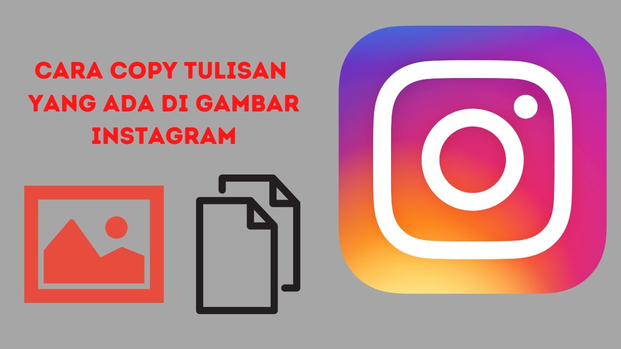 Cara copy tulisan yang ada di gambar instagram - YouTube