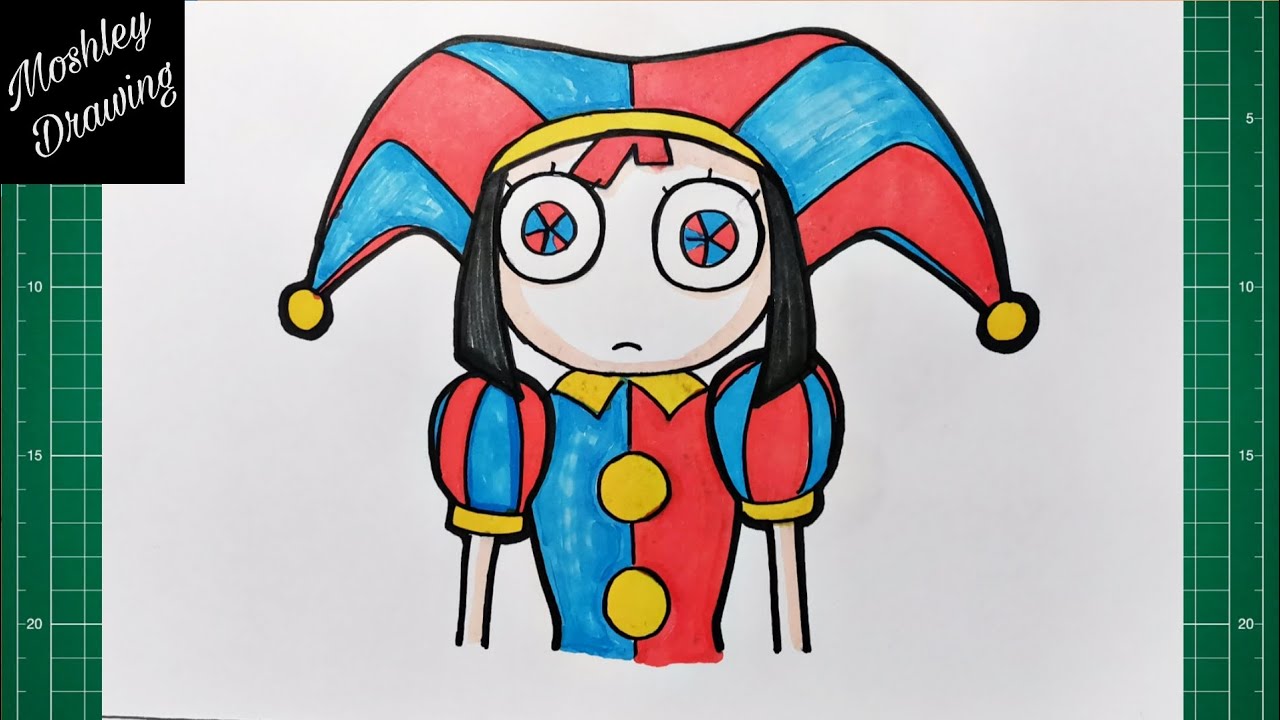 How to Draw Pomni Face - The Amazing Digital Circus - YouTube