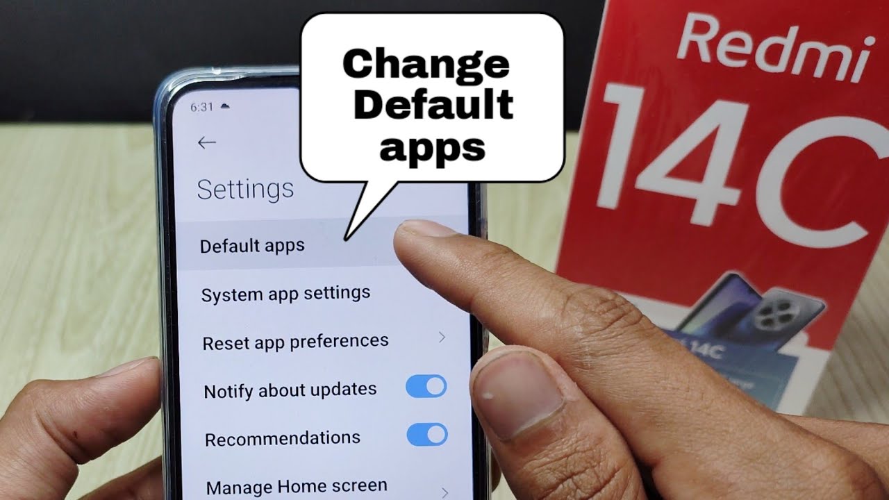 How to change Default Apps on Redmi 14c - YouTube