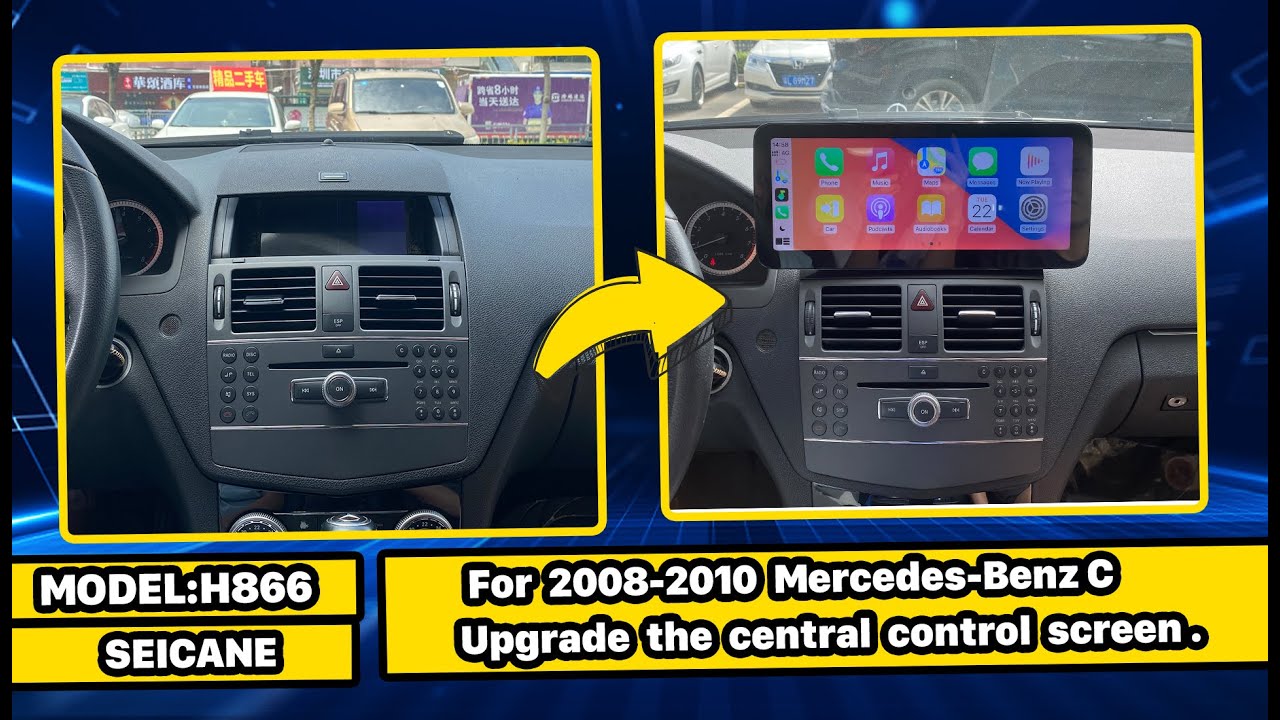 DIY Carplay upgrade for Mercedes C Class W204 C180 C200 C230 C260 C280 C300 Android 2008-2014 ...