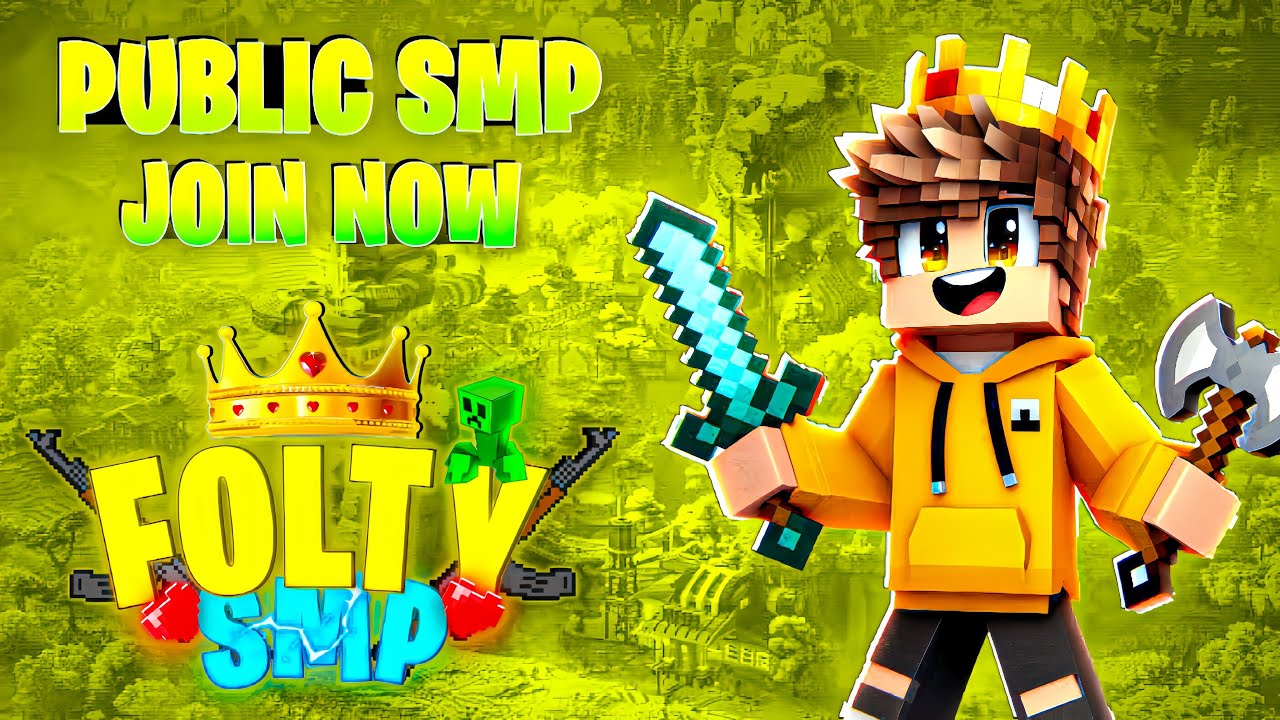 🍑Join My Public SMP 24/7 Online And All Version Support || Folty SMP ...