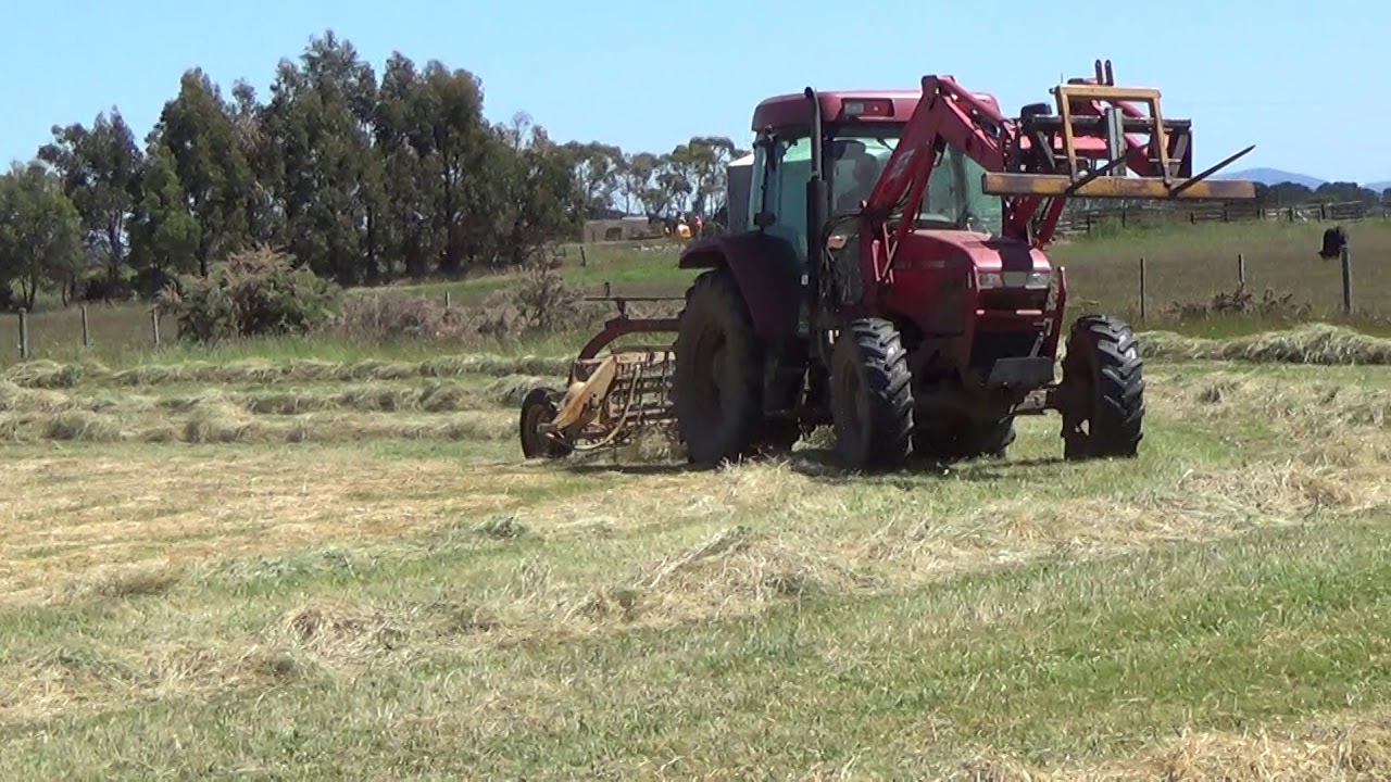 Old School Hay Raking Part 1 - YouTube
