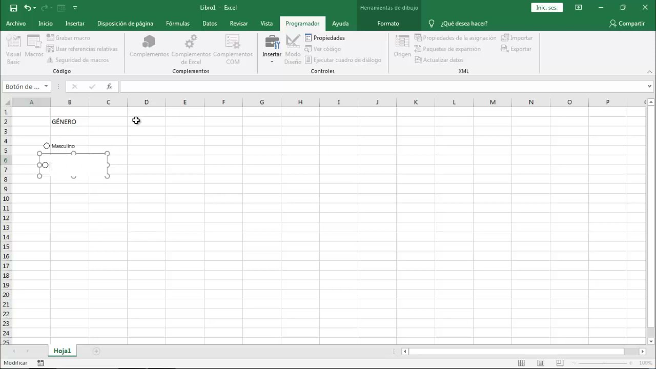 COMO PONER BOTÓN DE OPCIÓN CONTROLES DE FORMULARIO CLASE GRATIS DE ...
