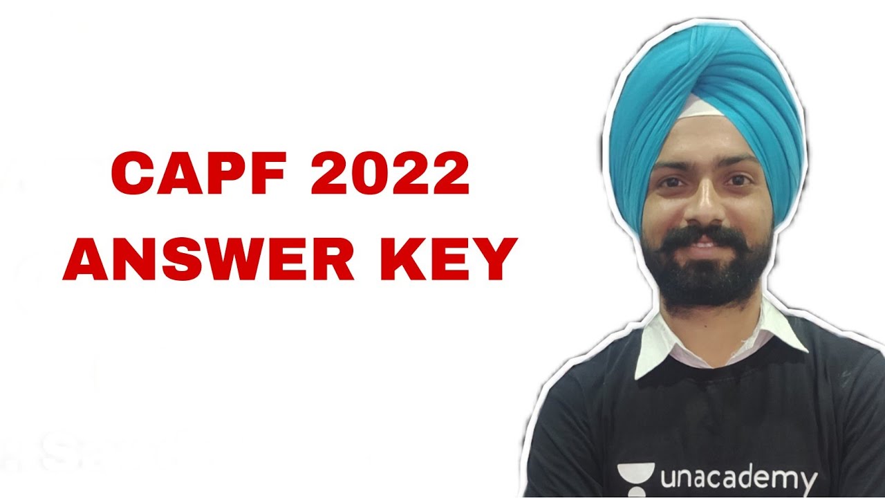 CAPF 2022 ANSWER KEY and Solution | Complete science and mathematics ...