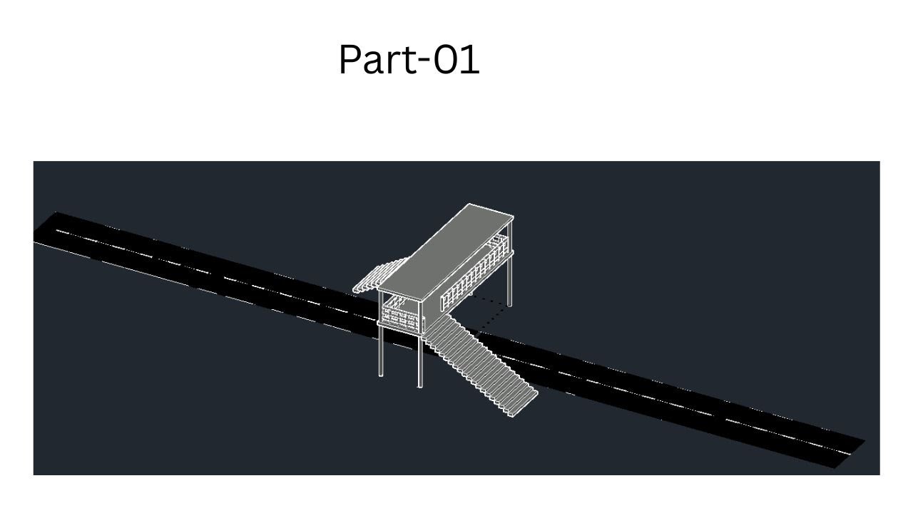 How to Model a Foot Over Bridge in AutoCAD 3D | Easy Tutorial Part-01 ...