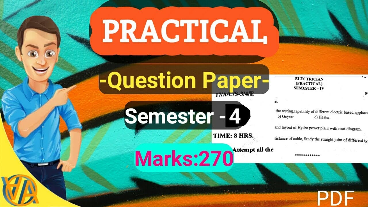 ITI Electrician Practical Sem 4 Question Paper - YouTube