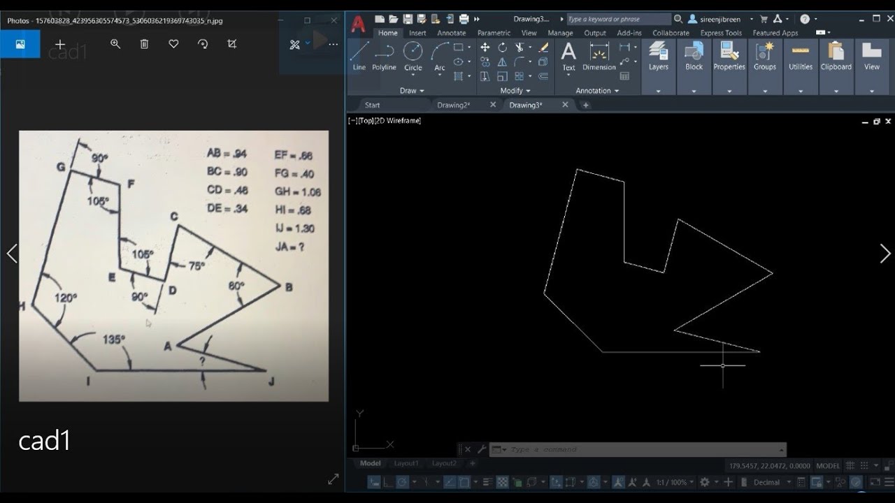AutoCAD 2021 2D Drawing | اوتوكاد - YouTube
