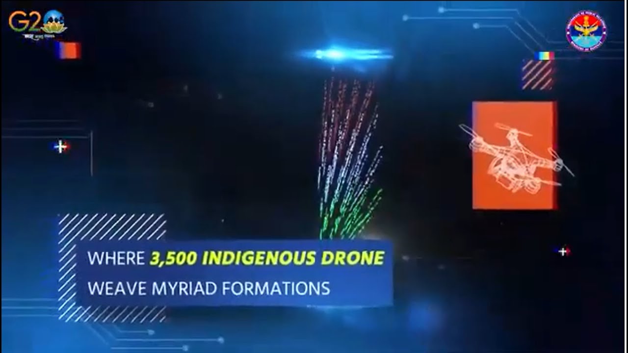 India's Biggest Drone Show with 3,500 drones at Beating Retreat ...