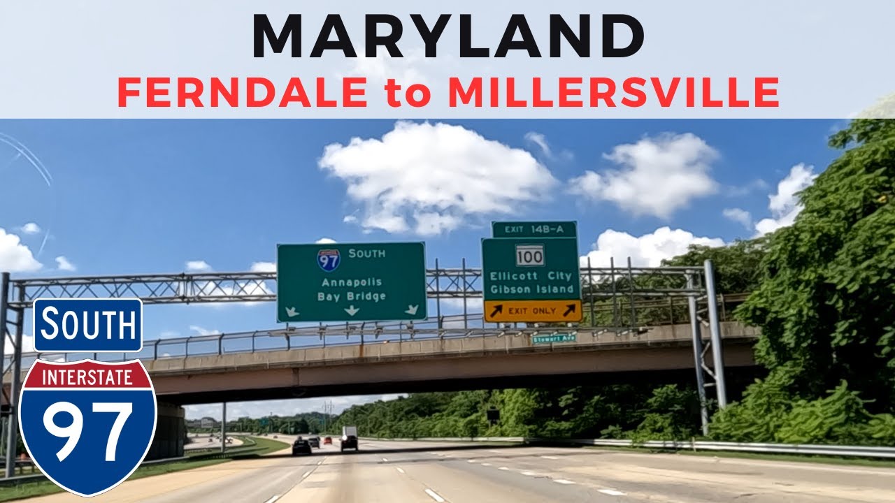 Driving Maryland - Ferndale to Millersville via I-97 South - YouTube
