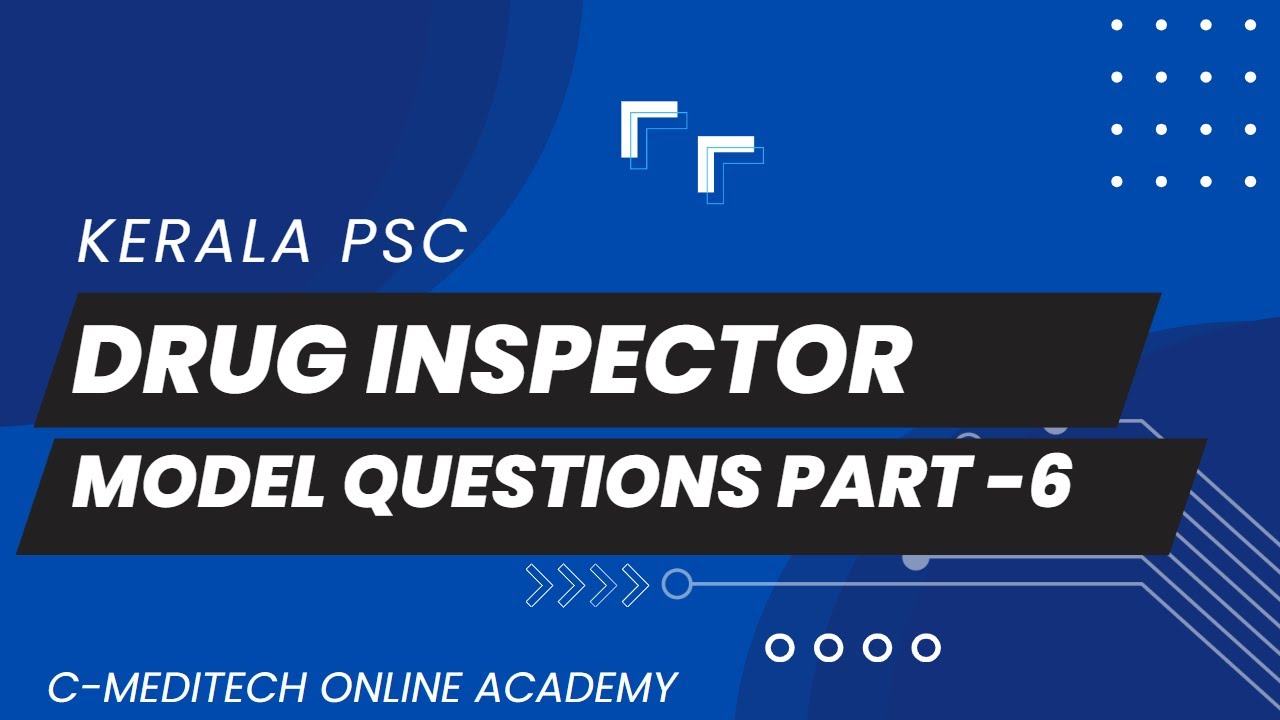 KERALA PSC government drug analyst MODEL QUESTIONS PART-6 - YouTube