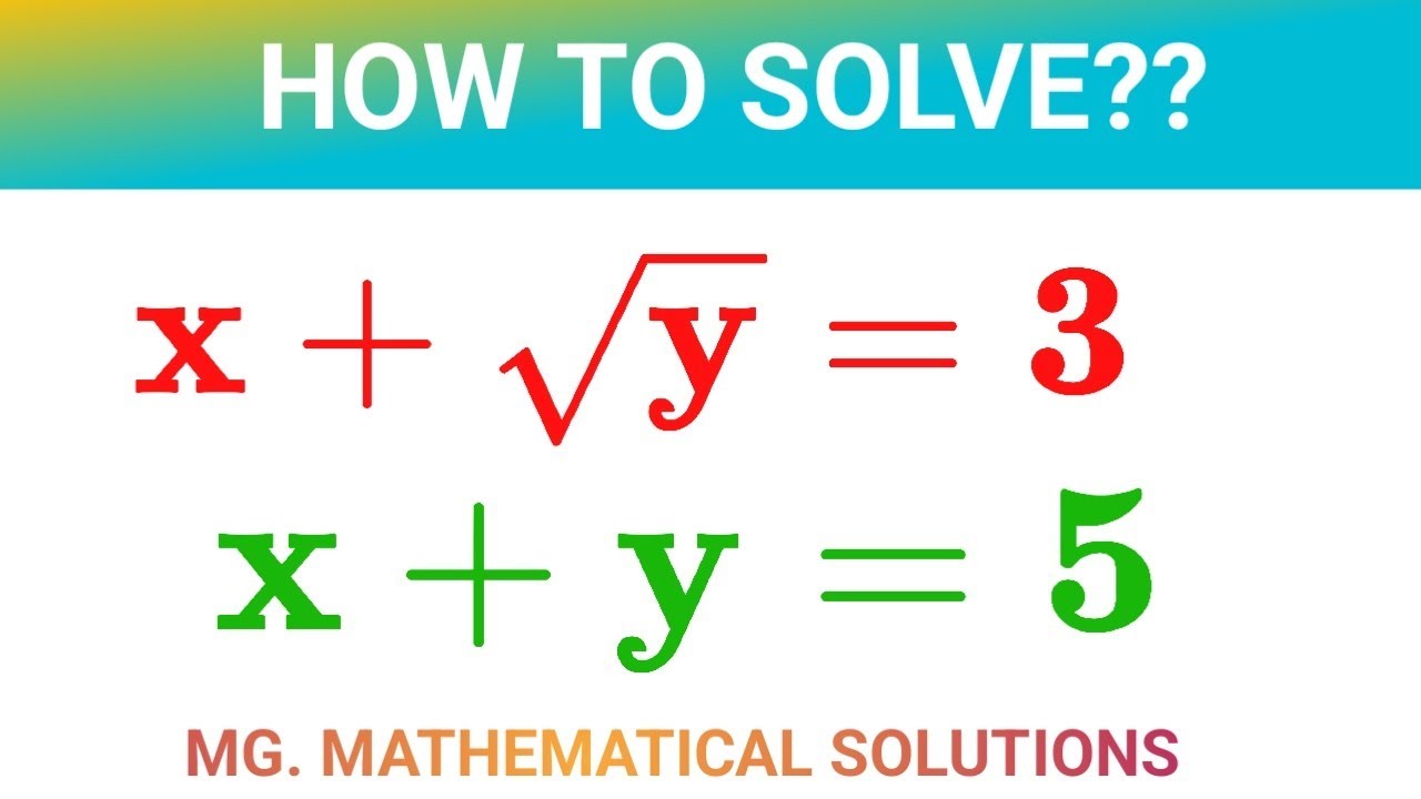 Math Olympiad Algebra Problem| How to solve?? - YouTube