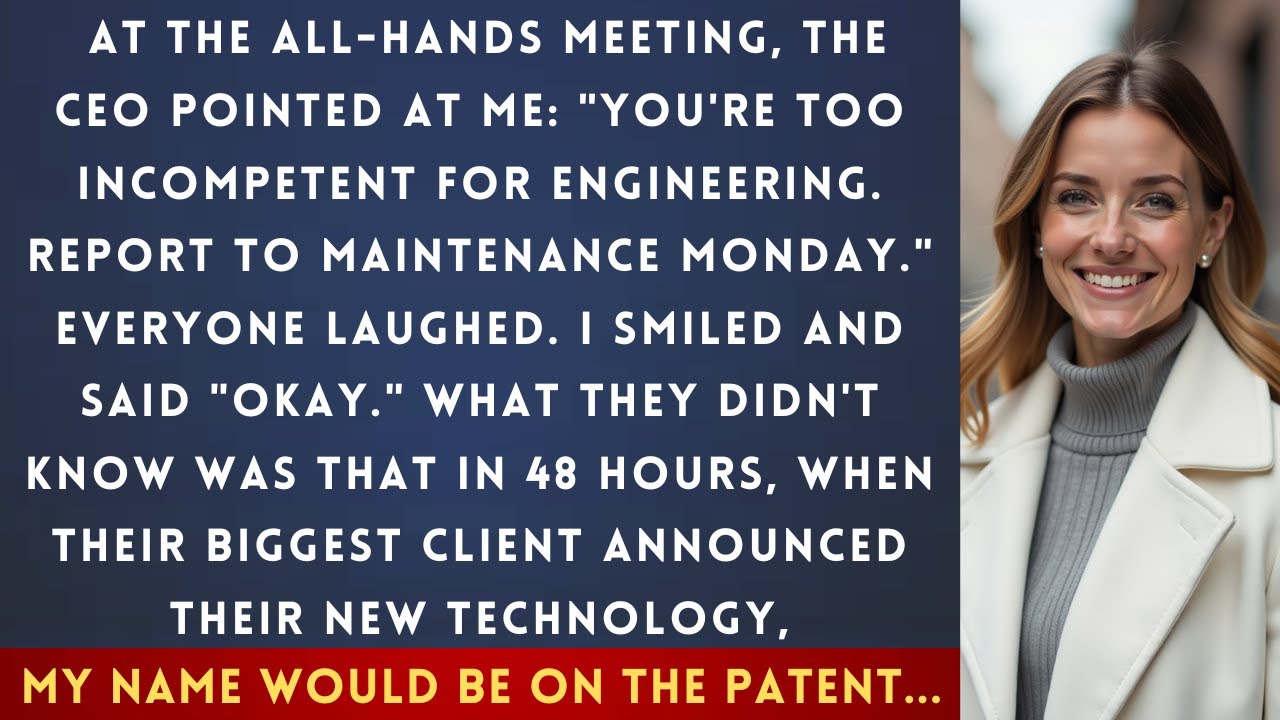 Toxic CEO Demoted Me to Janitor, But My Secret Patent Changed ...