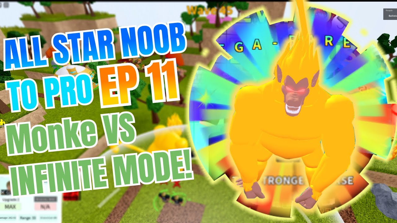 ALL STAR NOOB TO PRO EP- 11- Golden Ape versus infinite mode! - YouTube