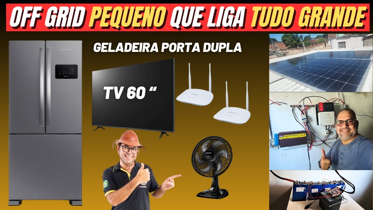 🔋☀️OFF GRID Pequeno que LIGA TUDO GRANDE ! Como montar sistema off grid ...