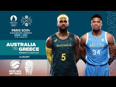 AUSTRALIA VS. GREECE MENS BASKETBALL PARIS OLYMPICS 2024 / LIVE SCORE ...