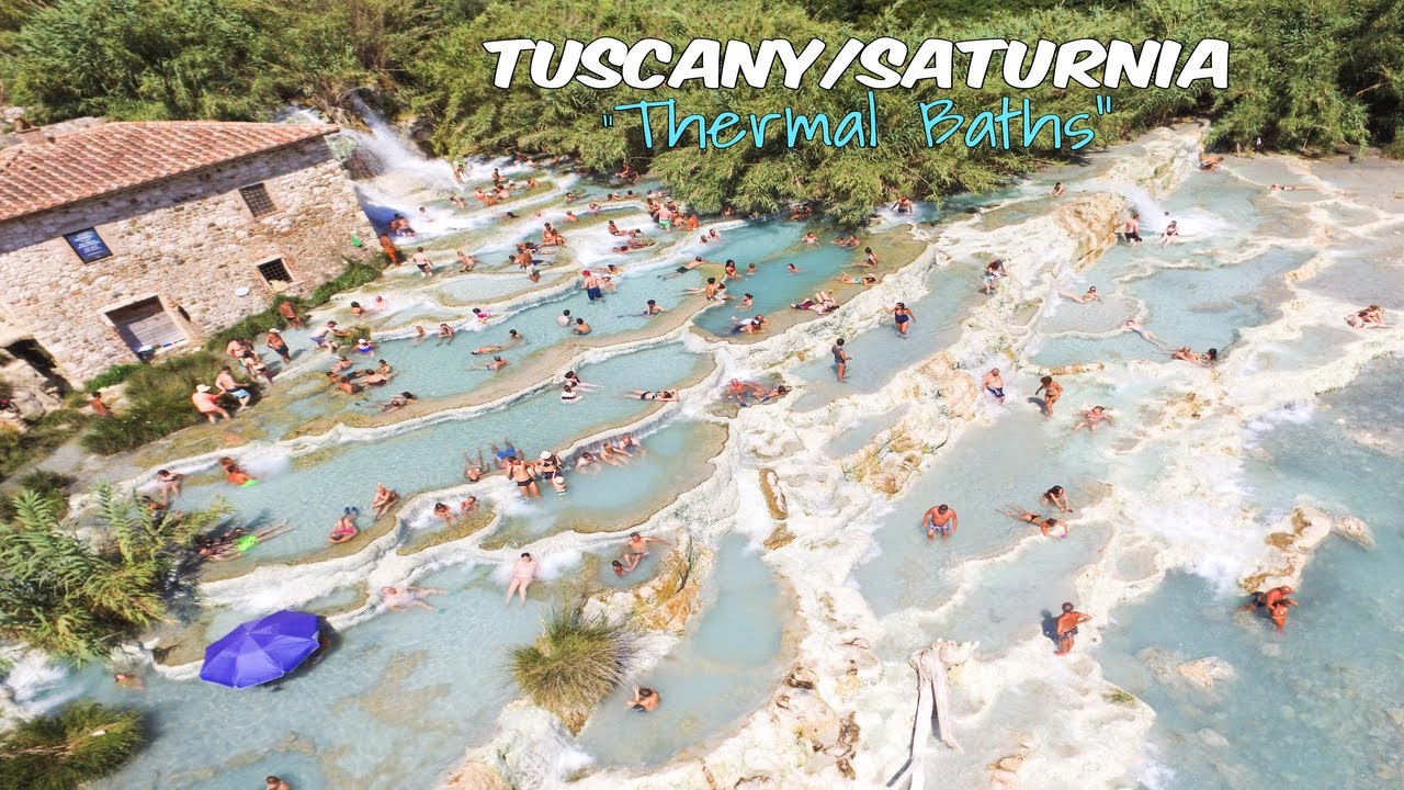 Tuscany Saturnia "Thermal Baths" w/ DRONE footage - YouTube