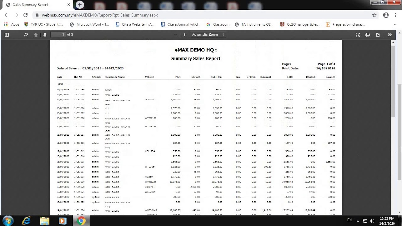 Webmax Tutorial - [SALES SUMMARY REPORT] - YouTube
